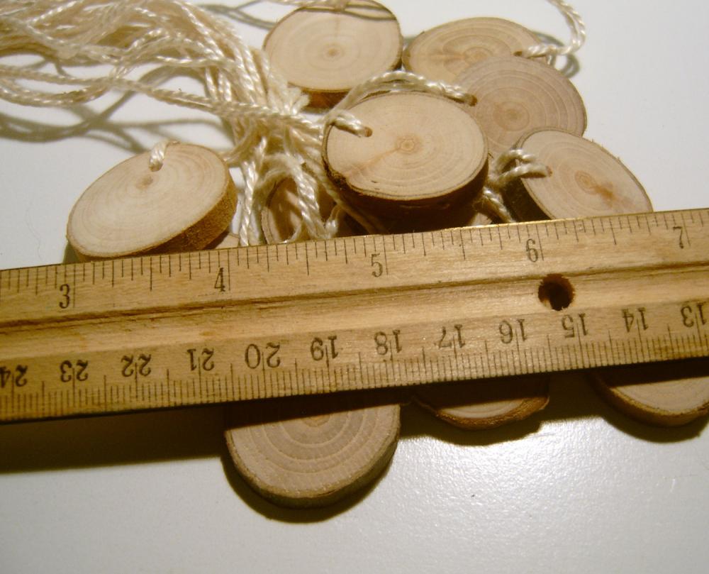 12 Hang Tag Blanks Unfinished Wood Tree Branch Slice 1 Inch on Luulla