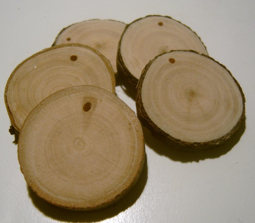 100 Assorted Blank Tree Branch Slices 1.5 Inch Sycamore And Cherry on ...