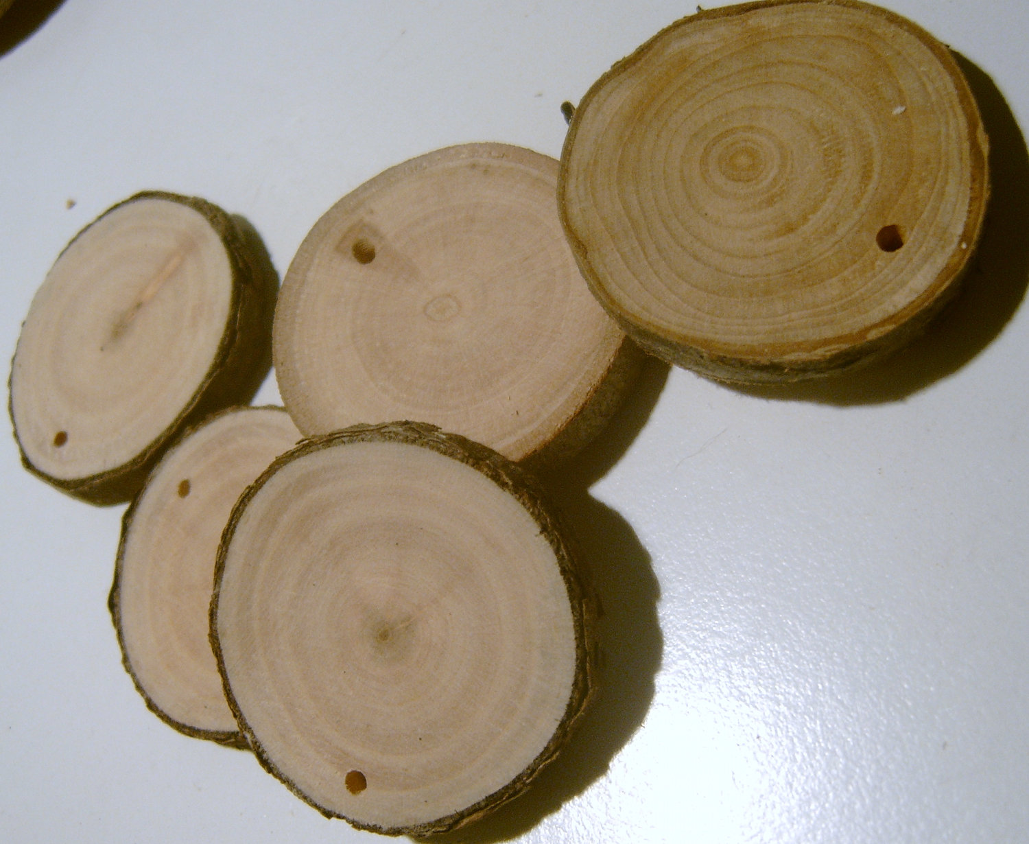 100 Assorted Blank Tree Branch Slices 1.5 Inch Sycamore And Cherry on ...